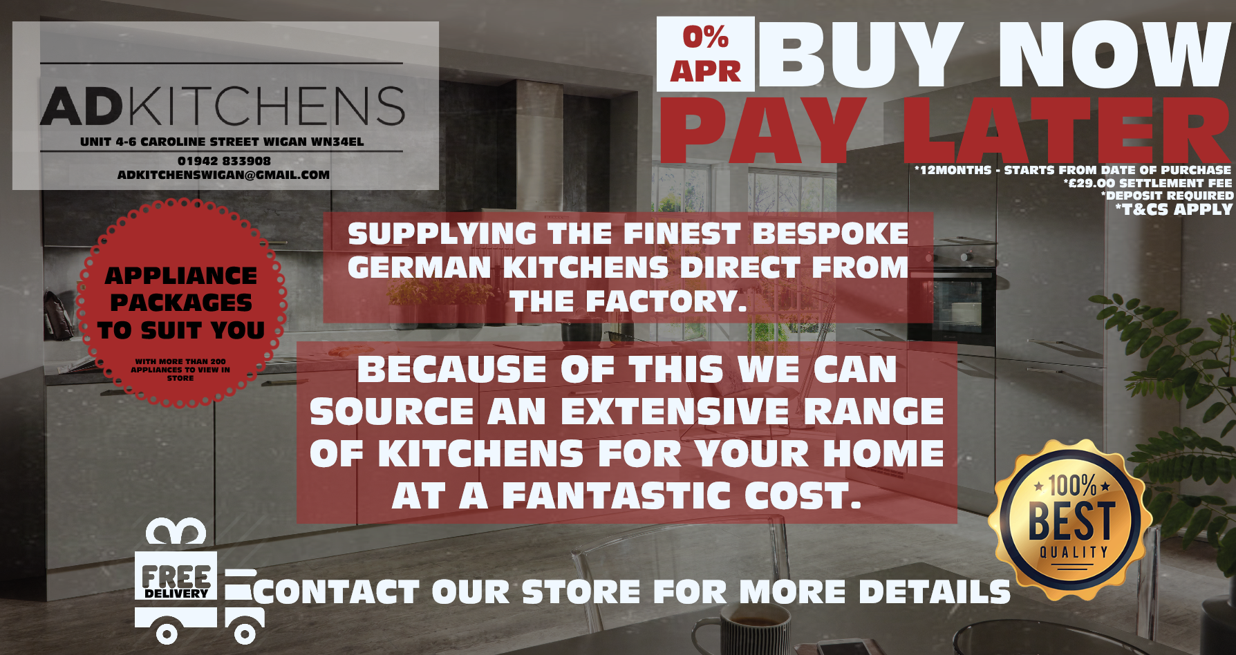 Fitted Kitchens, Planning, Installation, AD Kitchens Wigan